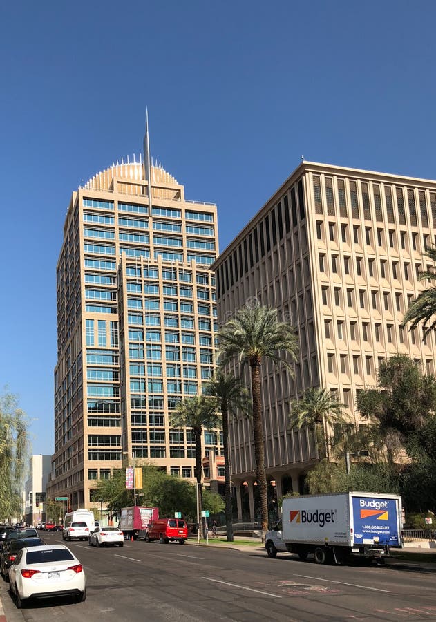 Ciudad de Phoenix, AZ foto de archivo. Imagen de puente - 7616648