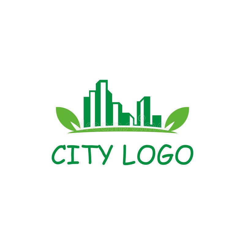 Ciudad Logo Vector Art Logo Template Y Ejemplo Ilustración del Vector ...