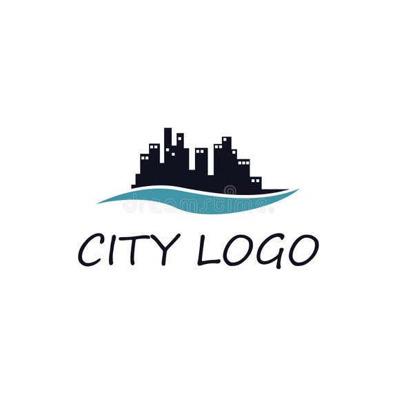 Ciudad Logo Vector Art Logo Template Y Ejemplo Ilustración del Vector ...