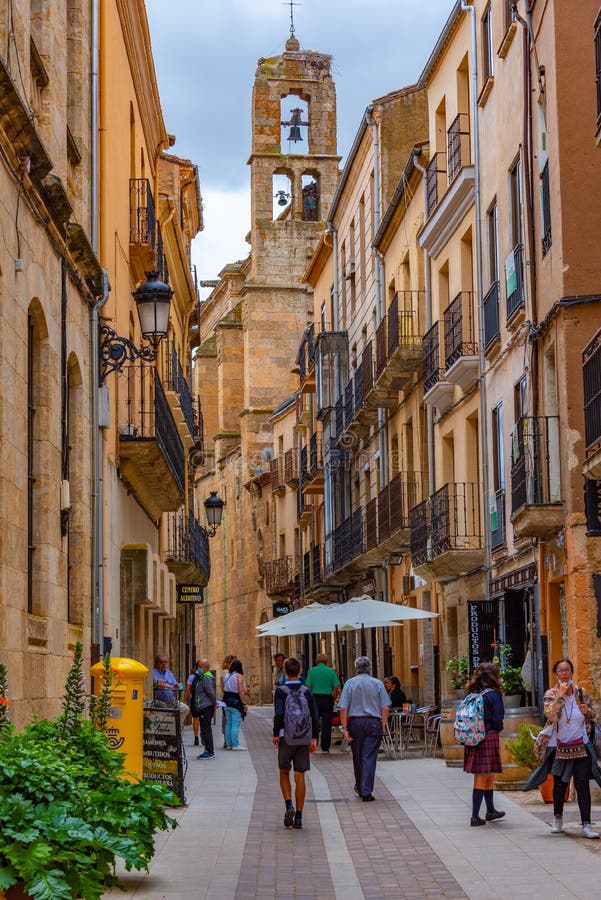 Ciudad Rodrigo, Spain, June 8, 2022: People are Strolling Throug ...