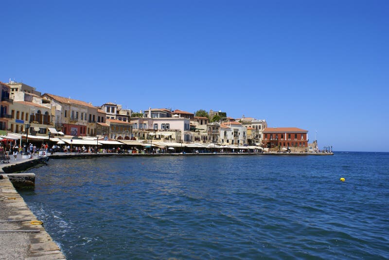 Ciudad Tradicional De Khania En Crete Foto de archivo - Imagen de ...