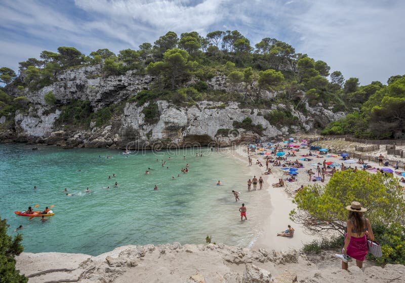 Views of Cala Macarelleta editorial stock image. Image of minorca ...