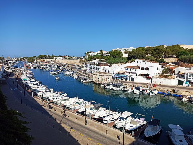 Ciutadella port in Menorca editorial image. Image of ciutadella - 328775225