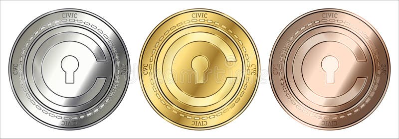 Civic CVC coin set. stock vector. Illustration of payment - 116442735