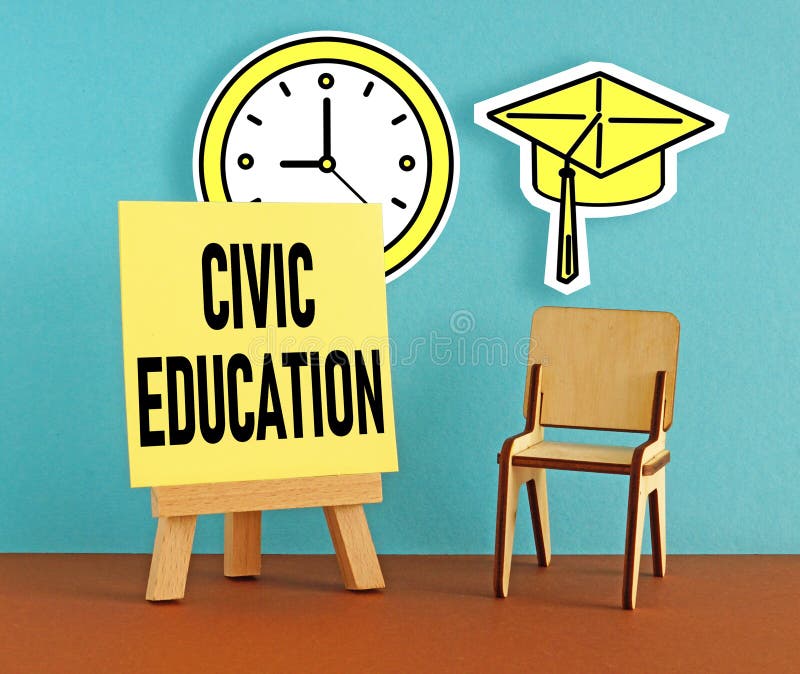Civic Education is Shown Using the Text Stock Image - Image of letters ...