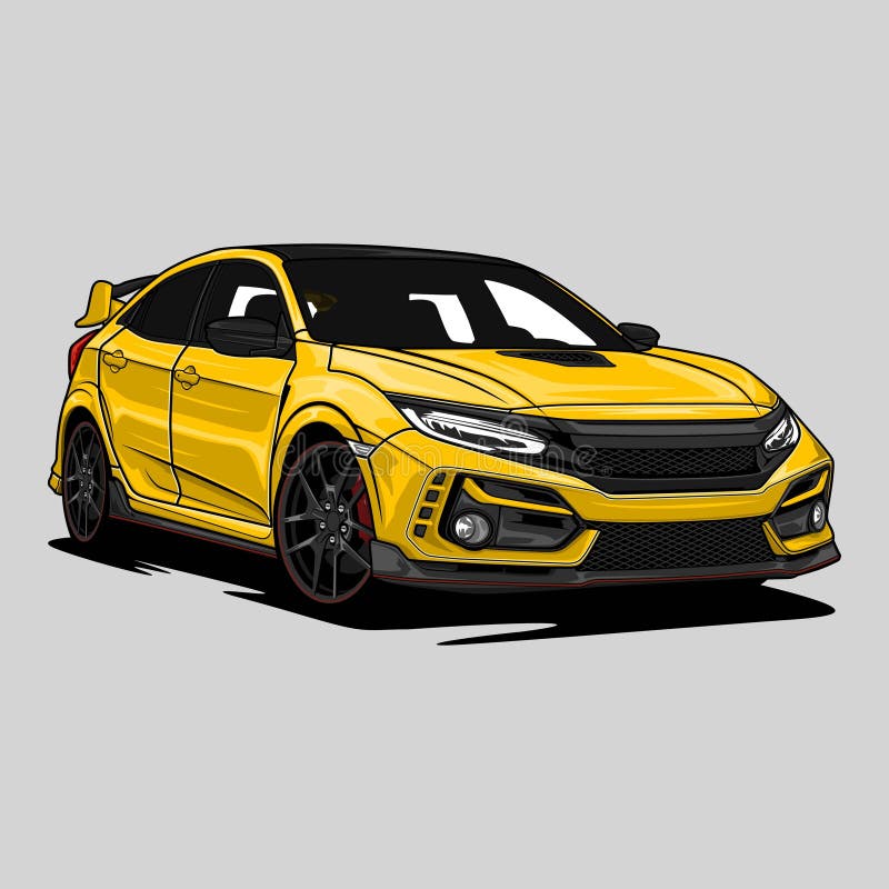 Civic Type R FK8 stock vector. Illustration of classic - 280791984