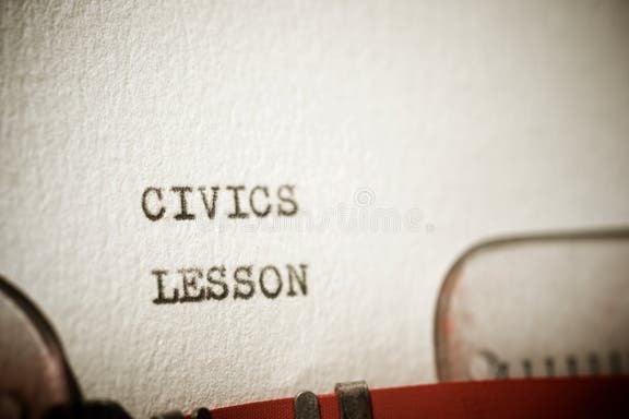 Civics lesson text stock photo. Image of session, typewriter - 269203148