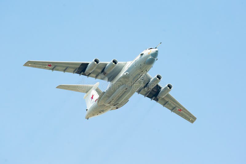 Civil Aircraft Flying in the Sky Editorial Image - Image of blue ...