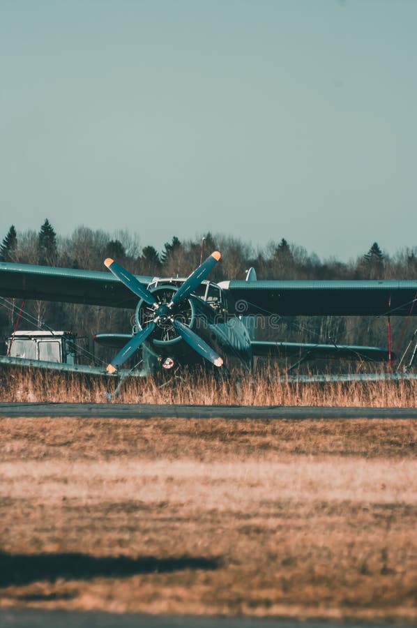 The plain is parked stock image. Image of wing, vehicle - 239797279
