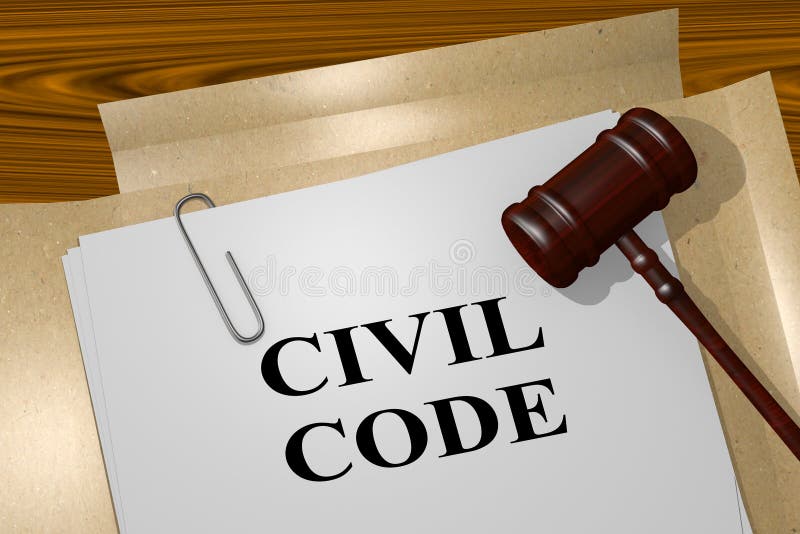 Civil Code - legal concept stock illustration. Illustration of ...