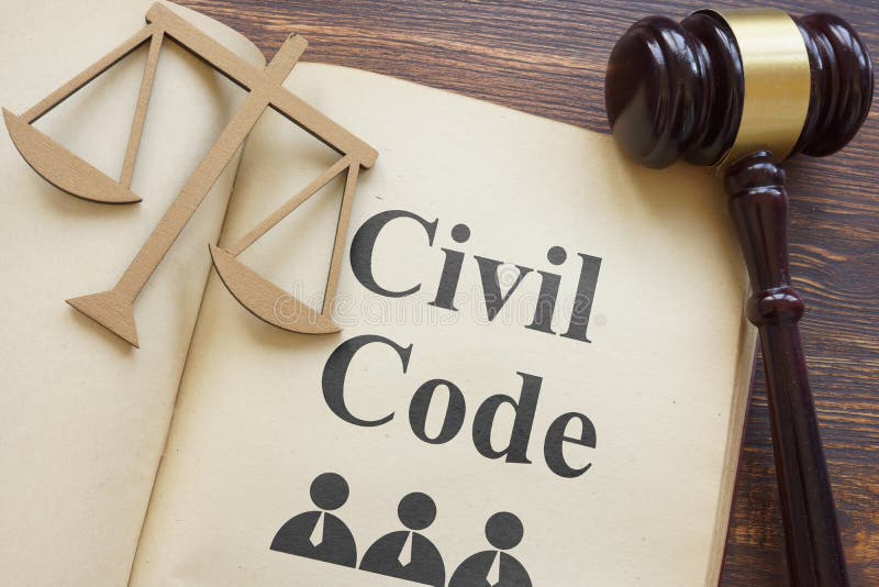 Civil Code is Shown Using the Text in the Book Stock Image - Image of ...
