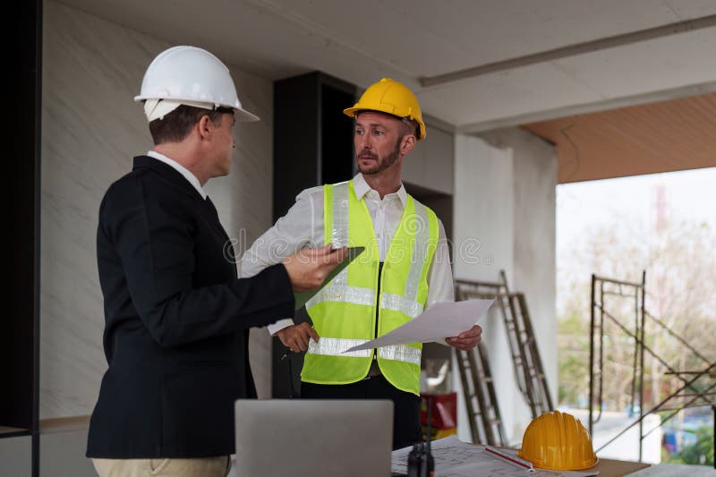 Civil Construction Team Working at Renovate Construction Site ...