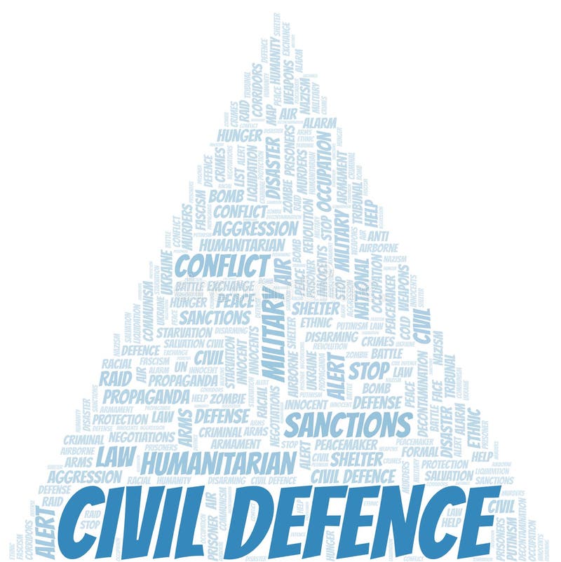 Civil Defence Word Cloud. Vector Made with the Text only. Stock Vector ...