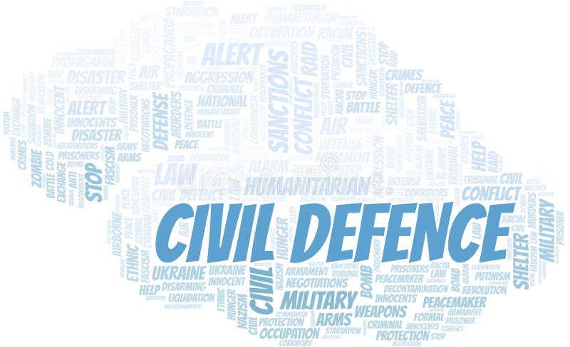 Civil Defence Word Cloud. Vector Made with the Text only. Stock Vector ...