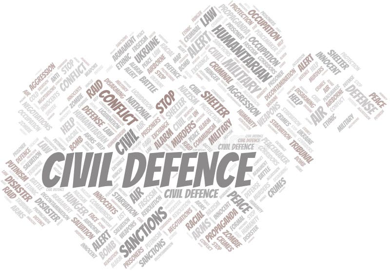 Civil Defence Word Cloud. Vector Made with the Text only. Stock Vector ...