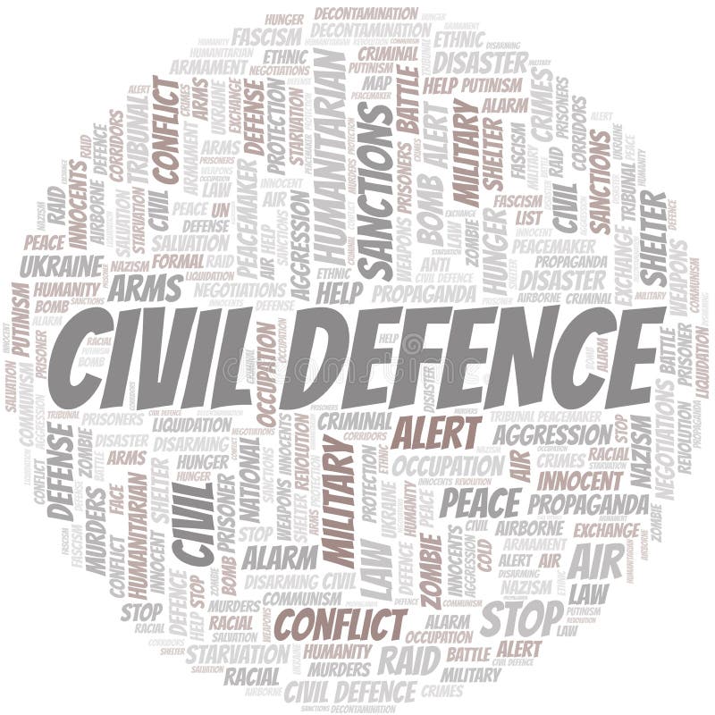Civil Defence Word Cloud. Vector Made with the Text only. Stock Vector ...