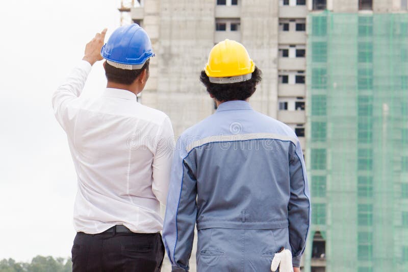 Civil Engineer and Client Discussing Project Construction Period and ...