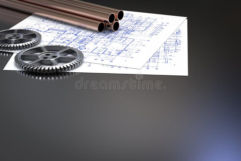 Civil engineer concept stock illustration. Illustration of cogs - 81922528