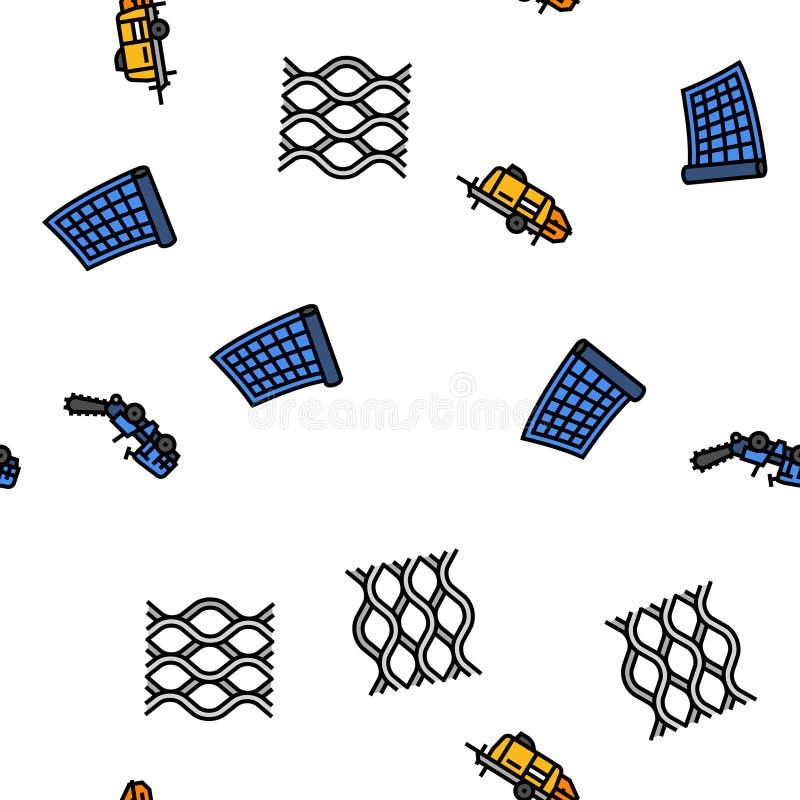 Civil Engineer Industry Building Vector Seamless Pattern Stock Vector ...