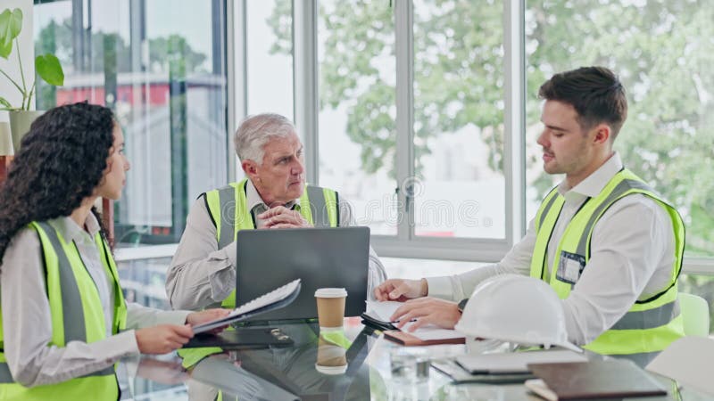 Civil Engineer Meeting, Communication and Office Team Conversation ...