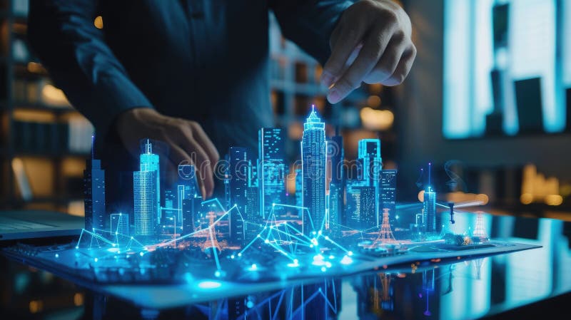 Civil Engineer Planning and Designing Smart City while Using Technology ...