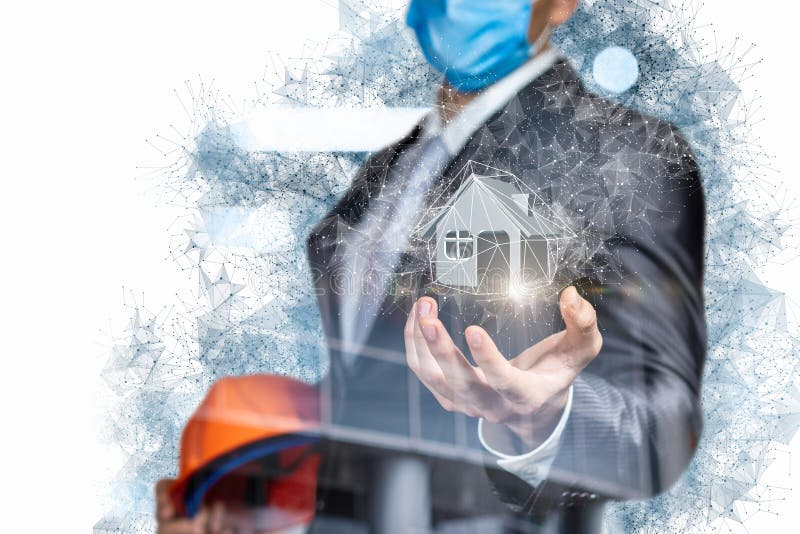 Civil Engineer Shows a Model of a House Stock Image - Image of ...