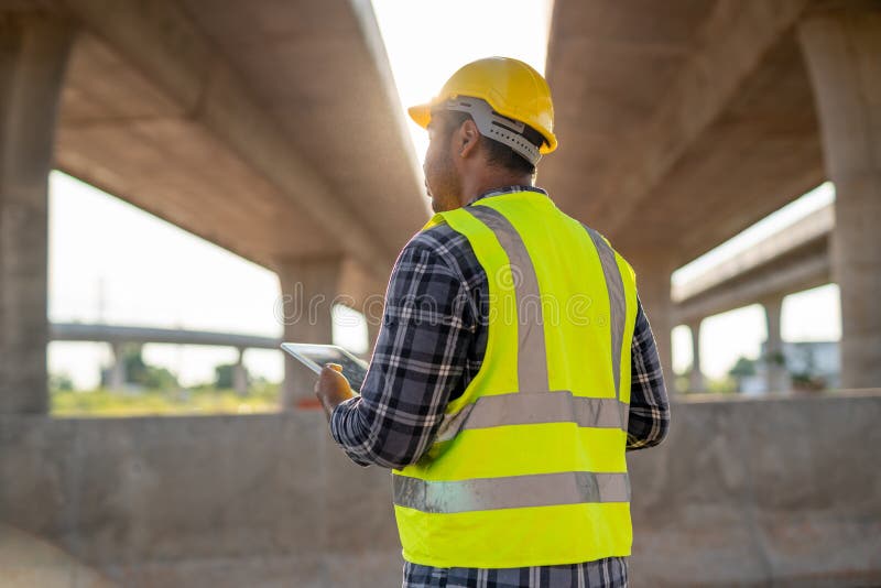 A Civil Engineer or Supervise Inspected the Structure Road at New Road ...