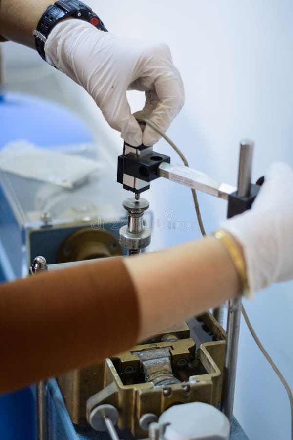 Civil Engineer Using a Direct Shear Test Box for Soil Parameters ...