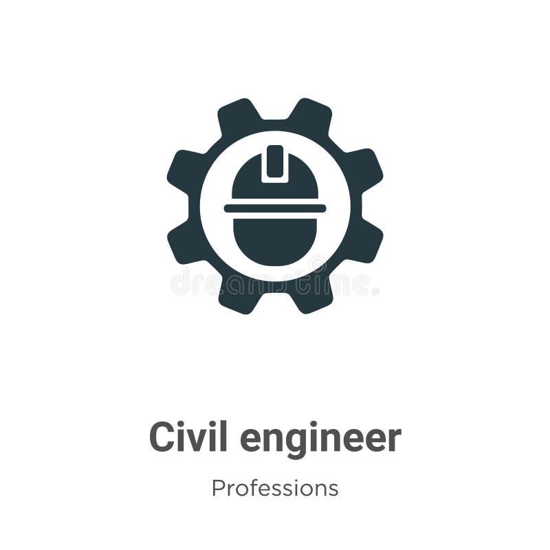 Civil Engineer Vector Icon on White Background. Flat Vector Civil ...