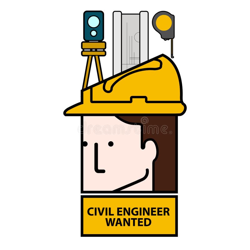 Civil Engineer Wanted Avatar Image Stock Vector - Illustration of ...