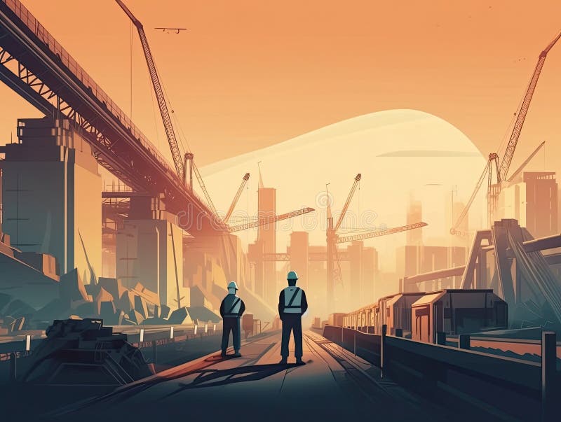 Civil Engineer Working on a Large-scale Infrastructure Project, Such As ...