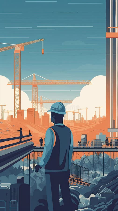 Civil Engineer Working on a Large-scale Infrastructure Project, Such As ...