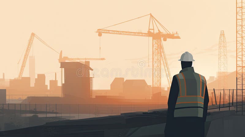 Civil Engineer Working on a Large-scale Infrastructure Project, Such As ...