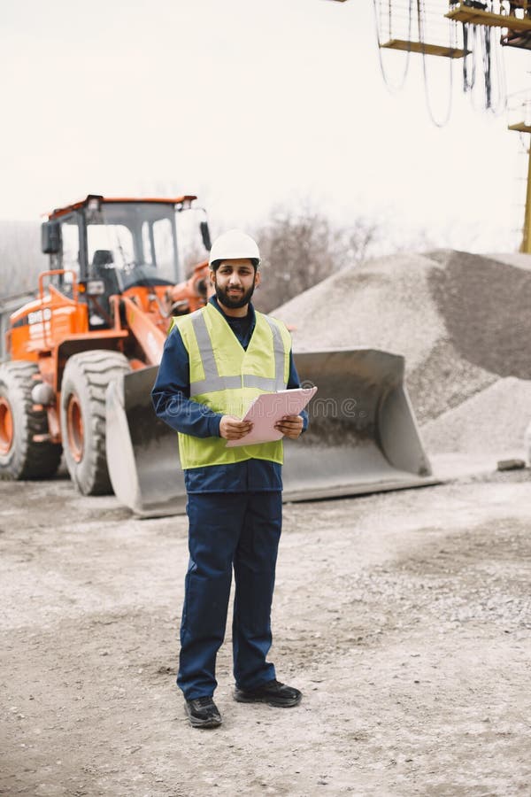 Civil Engineer Working Outside with Helmet Stock Photo - Image of hard ...