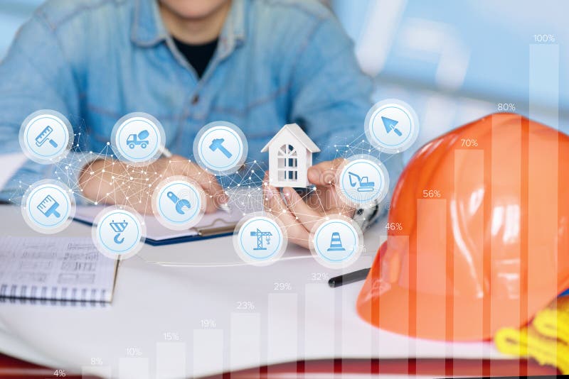 Civil Engineer Working on a Project. Stock Photo - Image of continuity ...