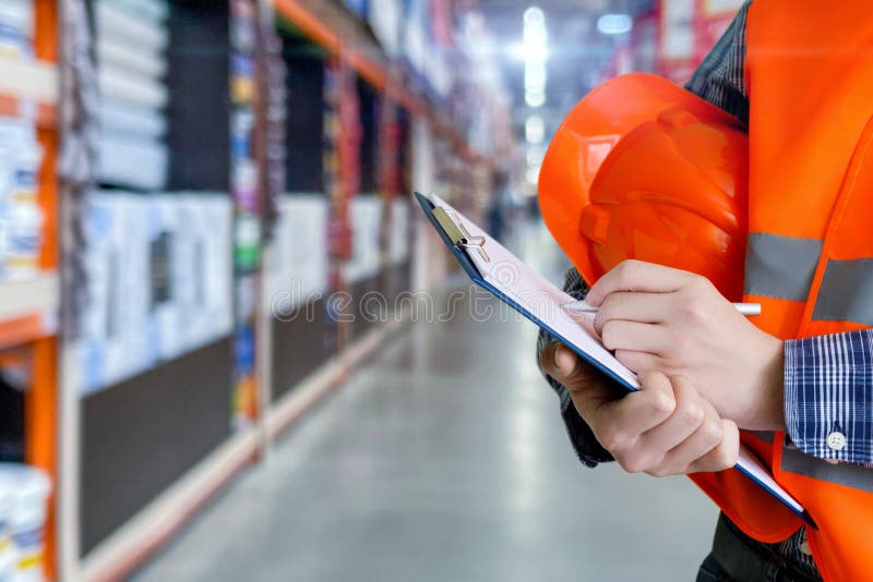 Civil Engineer Write Materials into a Document Stock Photo - Image of ...