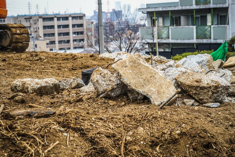 Civil Engineering Construction Site and Working Landscape Stock Photo ...