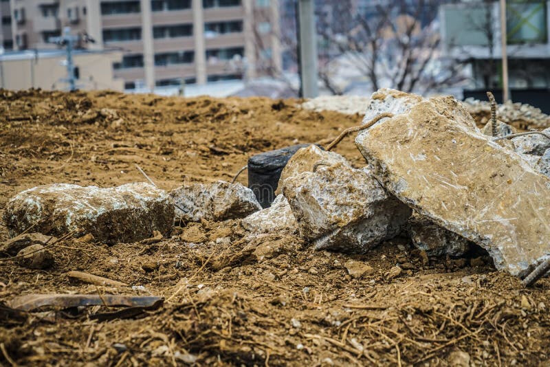 Civil Engineering Construction Site and Working Landscape Stock Photo ...