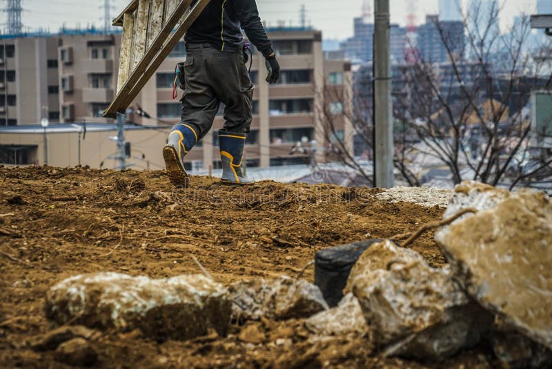 Civil Engineering Construction Site and Working Landscape Stock Image ...