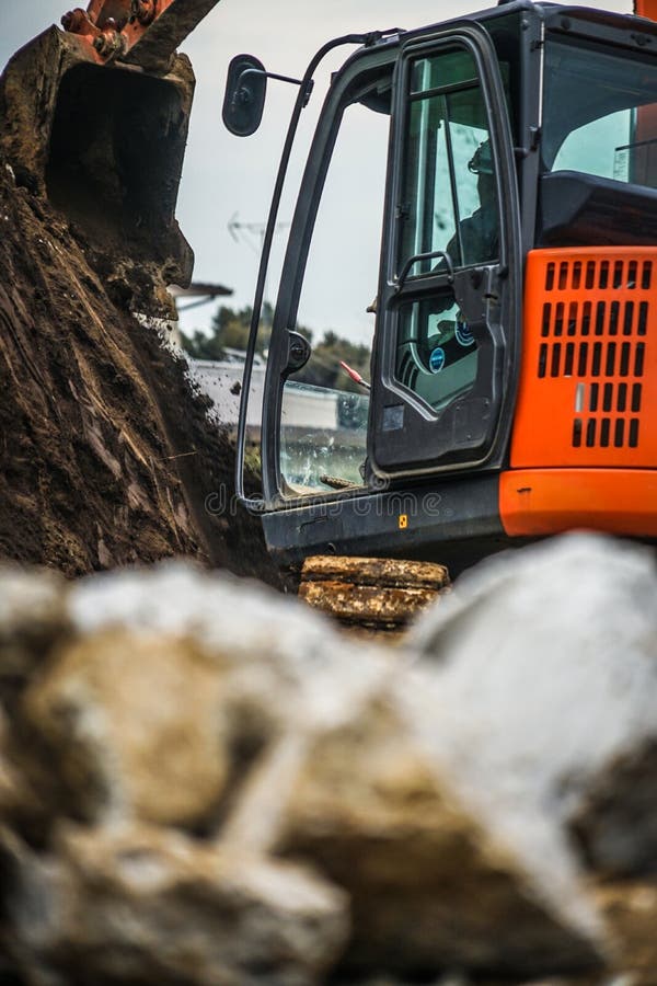 Civil Engineering Construction Site and Working Landscape Stock Photo ...