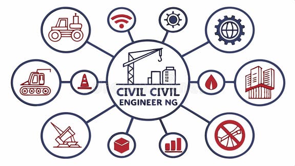 Civil Engineering Icons Set, Engineering Tools, Construction Icons ...