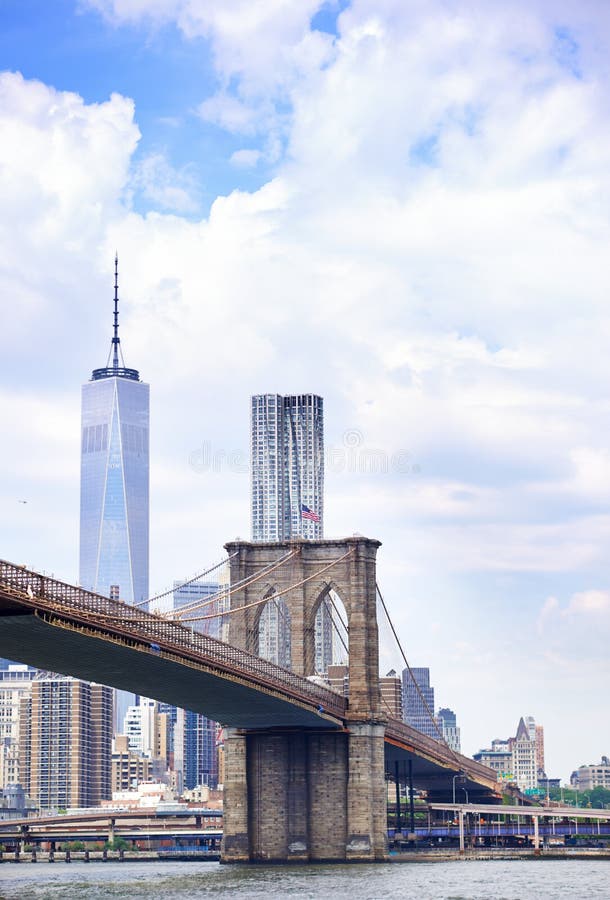 Civil Engineering at Its Best. Large Suspension Bridge Over a River in ...