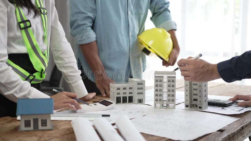 Civil Engineering Team Meeting Along with the Architect and the Foreman ...