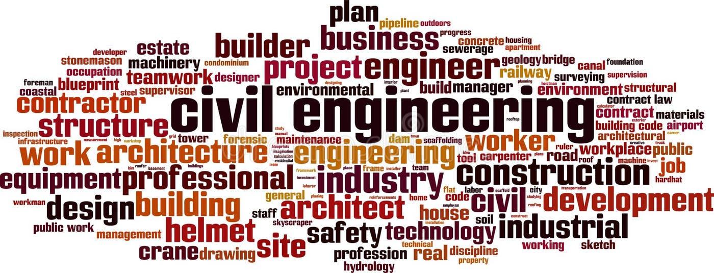 Civil Engineering Word Cloud Concept Stock Illustrations – 14 Civil ...