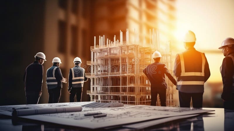 Civil Engineers and Architects Discussing Construction Project at ...