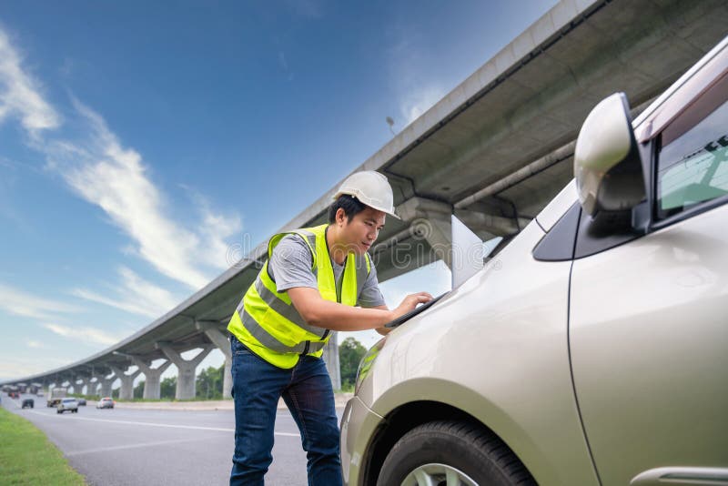 Civil Engineers at Construction Site and a Land Surveyor Using a Stock ...