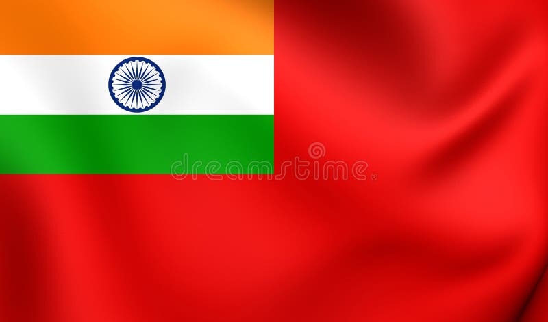 Civil Ensign of India stock illustration. Illustration of dimensional ...