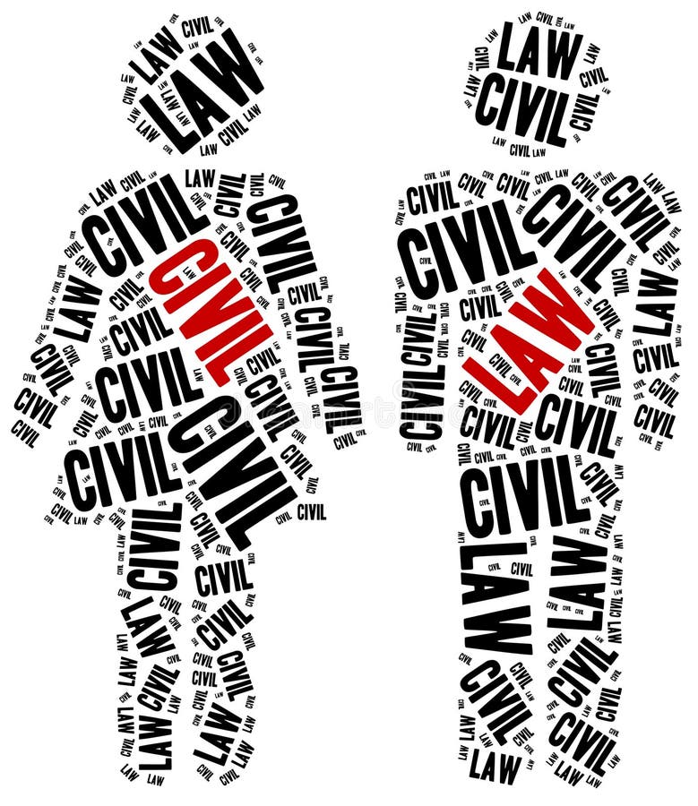Civil Law. Concept Related To Different Areas of Law Stock Illustration ...
