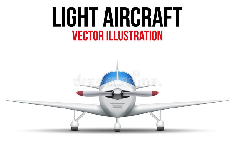 Light Aircrafts Set. Isolated Biplane Stock Vector - Illustration of ...