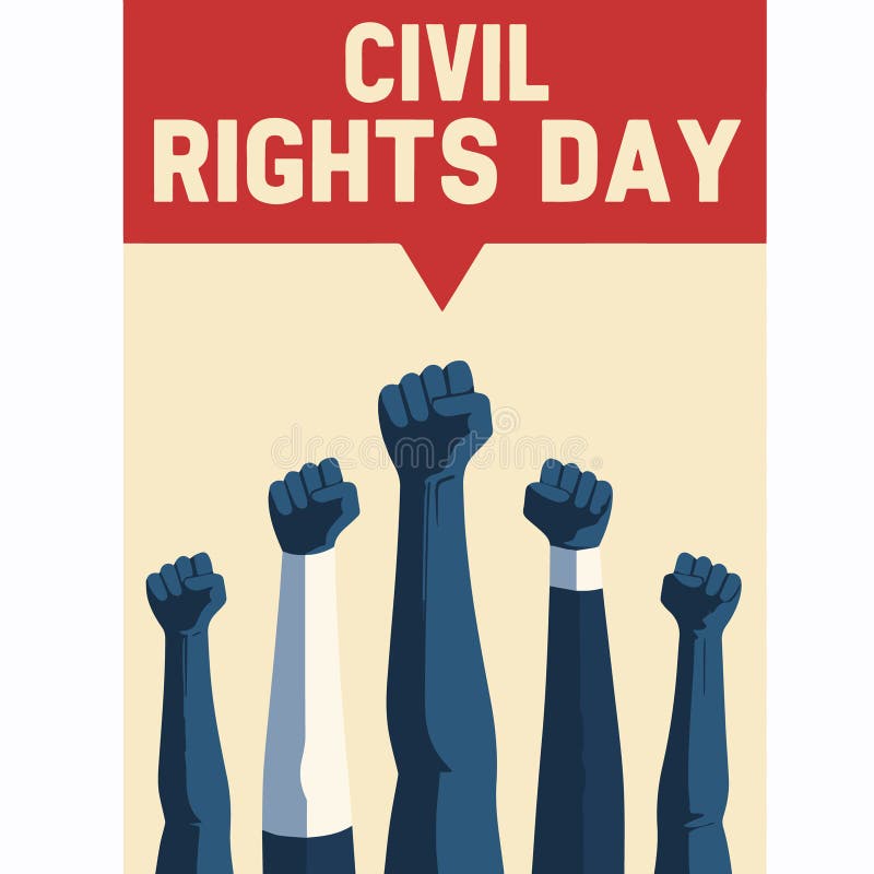 Civil Rights Day Poster Concept Stock Illustration - Illustration of ...